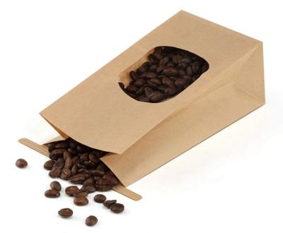 Cina Sacchetto di carta Kraft con finestra chiara per i chicchi di caffè stile di imballaggio di lusso in vendita