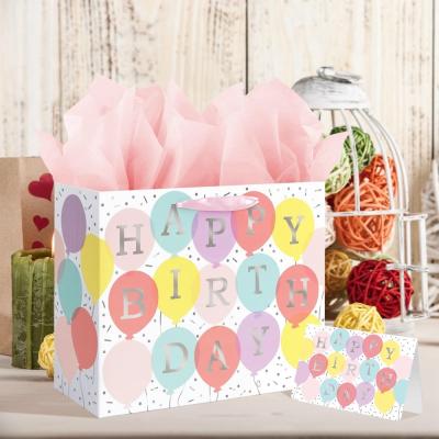 Cina CMYK 4 colori Offset Stampa sacchetti di carta fatti a mano riutilizzabili con logo per la festa di compleanno in vendita