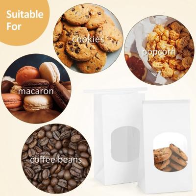 Cina Carta Kraft Fagioli di caffè Imballaggio Sacchetti di carta con vetrina trasparente PVC Personalizzata in vendita