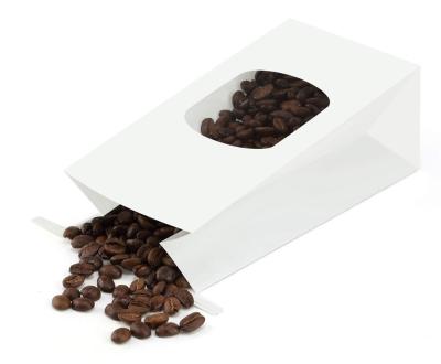 Cina Carta Kraft Fagioli di caffè Imballaggio Sacchetti di carta con vetrina trasparente PVC Personalizzata in vendita