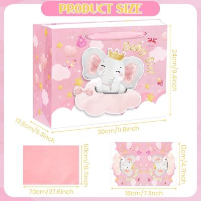 Cina Cartone animato personalizzato per bambini rosa con maniglia e nastro in vendita
