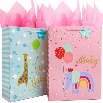 Cina Adesivi Animals colorati Cartoons Sacchetto regalo di carta per bambini Festa di compleanno Festa di baby shower in vendita