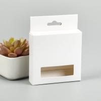 China Recycled Materials Square Electronic Data Cable Earphone Packaging Cardboard Paper Box for sale