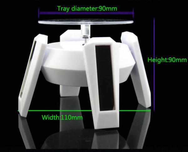 Quality ABS Advertising Solar Display Stand Tray 90mm With 360° Rotation for sale