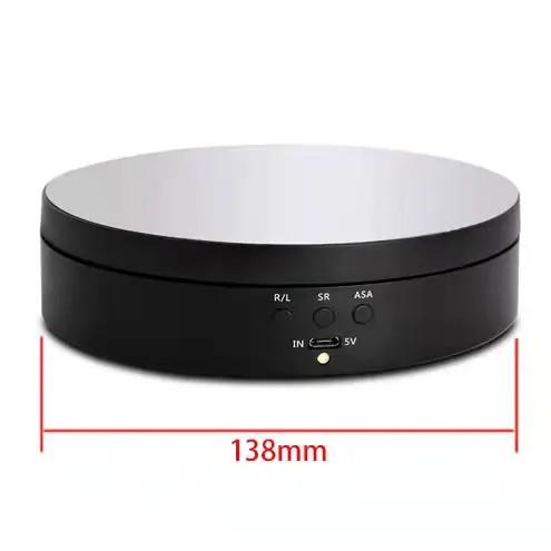 Quality Black / White PVC 360 Electric Mirror Turntable Motorized Display Stand For for sale