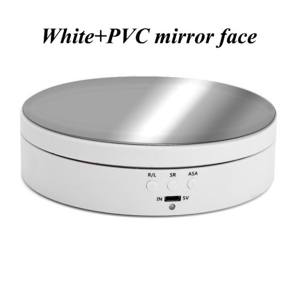 Quality Black / White PVC 360 Electric Mirror Turntable Motorized Display Stand For for sale