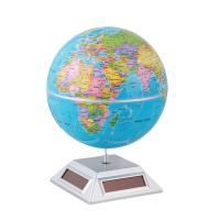 China Solar Powered Rotating Globe 14x19cm with 2-4 RPM Speed for Educational Desk Display for sale