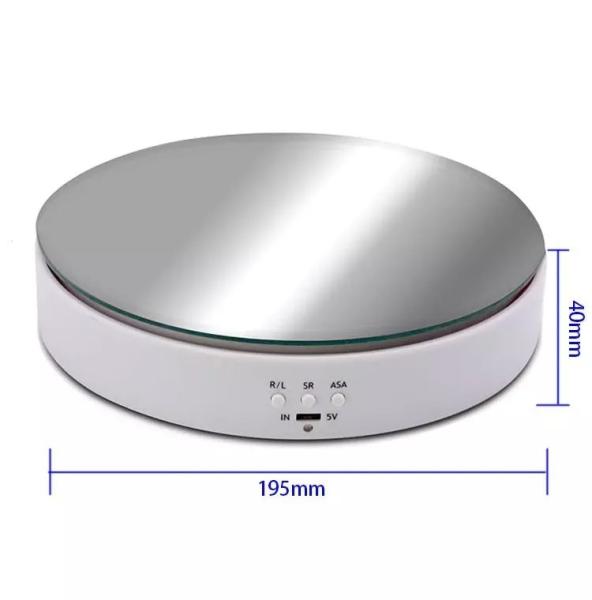 Quality Intelligent Automatic Rotating Display Stand Revolving Display Turntable With Mirror Face for sale