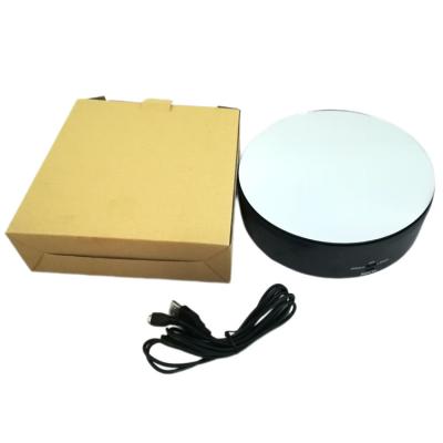 China Draaibare display draaitafel met instelbare snelheid, USB/AA-batterij, met aangepast logo Te koop