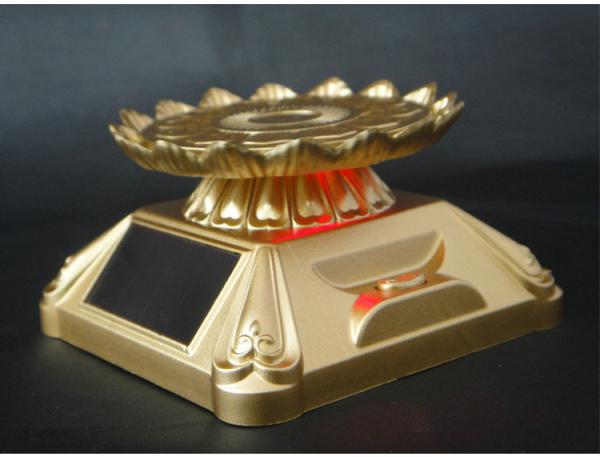 Quality Lotus Tray Solar Display Stand Beautiful Acrylic Small Colorful Rotating Display for sale