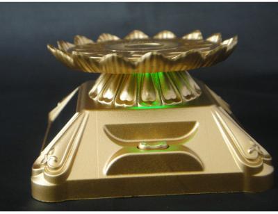 China Lotus Tablett Solar-Präsentationsständer Schönes Acryl Kleines Buntes Rotierendes Präsentationsständer zu verkaufen