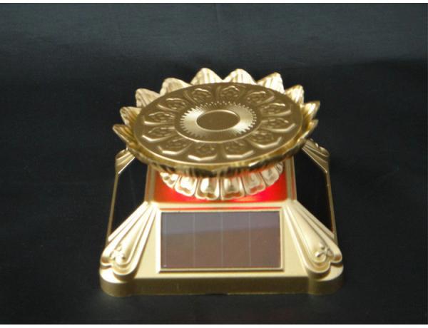 Quality Lotus Tray Solar Display Stand Beautiful Acrylic Small Colorful Rotating Display for sale