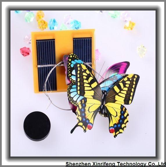 Quality Triple Solar Powered Fluttering Butterflies For Garden Plants Flowers Decoration for sale