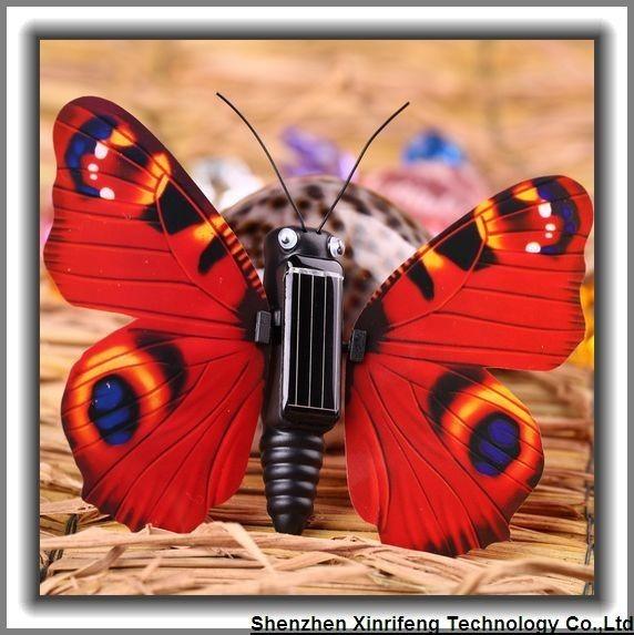 Quality Triple Solar Powered Fluttering Butterflies For Garden Plants Flowers Decoration for sale
