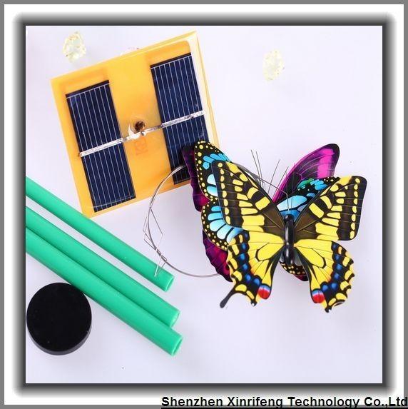 Quality Triple Solar Powered Fluttering Butterflies For Garden Plants Flowers Decoration for sale
