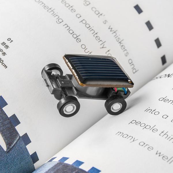 Quality Black Colored Novel Mini Solar Car Toys Small Juguetes Novedosos Customized Logo for sale