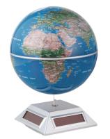 China 14cm Solar Powered Rotating Globe with 2-4 RPM Speed for Geography Education and Desk Display for sale