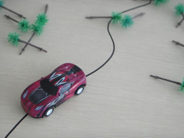 Quality Educational Solar Powered Toy Car Line Track Car Funny Novelty For Children for sale