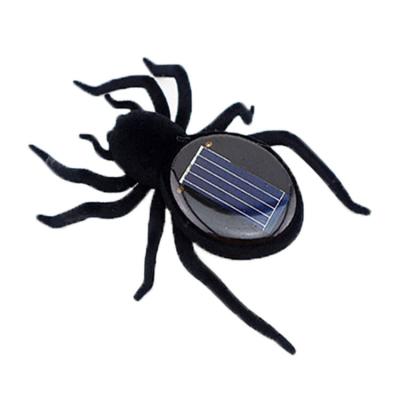China Mini Gag Hot Selling Eco-friendly Solar Powered Solar Insect Plush Spider Solar Toys for Children for sale