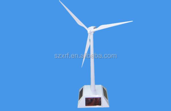 Quality Mini ABS Plastic White Solar Windmill Toy 260mm Height OEM Available for sale