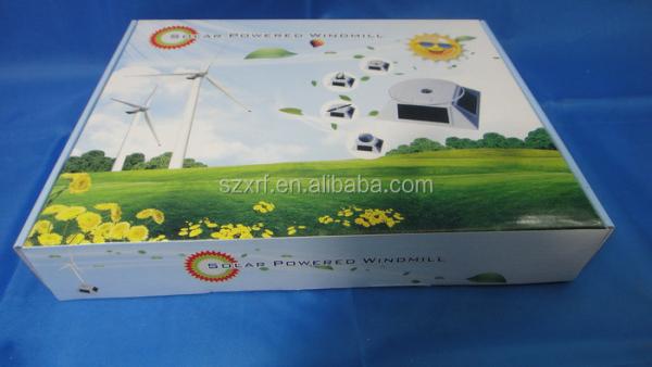 Quality Mini ABS Plastic White Solar Windmill Toy 260mm Height OEM Available for sale