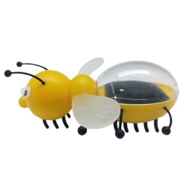 China Hot Sale Plastic Bee Toys Insects New Energy Solar Panel Safety Solar Toys Bee Vibration Toys for Children for sale
