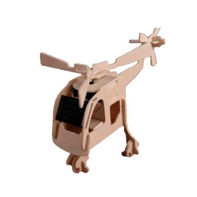 China Promotional Solar Powered Educational Solar Toy 3D Puzzle Wood Toys Educational Toys for Kids 2023 for sale
