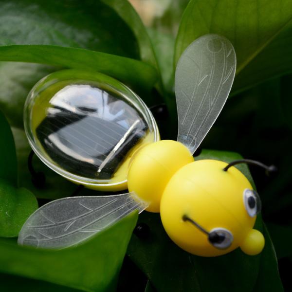 Quality Yellow Color Solar Powered Bee Novelty Mini Solar Energy Toys For Children for sale