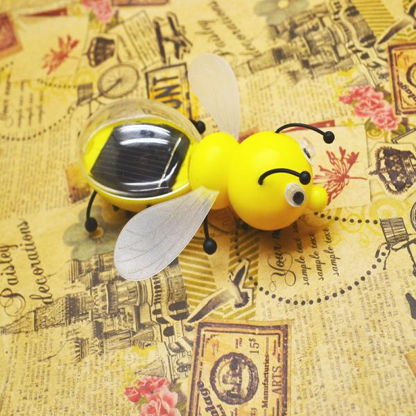 Quality Yellow Color Solar Powered Bee Novelty Mini Solar Energy Toys For Children for sale