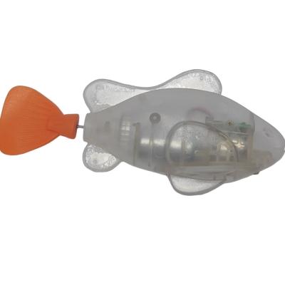 China Funny Interactive Electric Robot Fish Toy Baby Bath Swimming Fish Toy With Led Light for sale