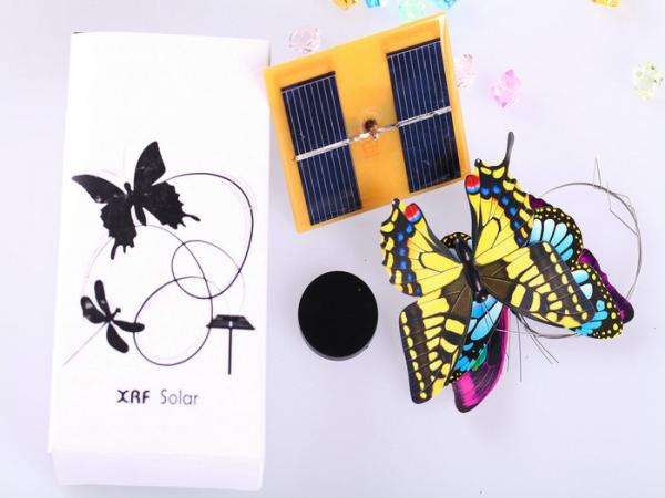 Quality Artificial Solar Powered Butterfly Solar Insect Toys Waterproof For Decoration for sale