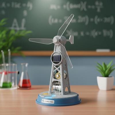 China Durable Solar Windmill Toy Ideal for Educational Purposes Renewable Energy Demonstration and Science Classroom Activities for sale