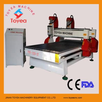 China Double Trolley cnc router machine with square linear rail TYE-1325-2T for sale