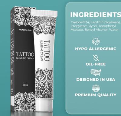 China 30 ml tatoeageverdoezingscrème OEM Crème verdoofende crème voor tatoeages Chemicus Te koop