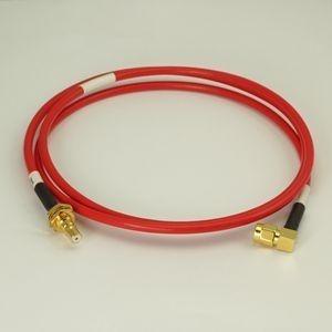 China Red QMA Cable Assemblies SMA Straight Plug To QMA Straight Jack for sale