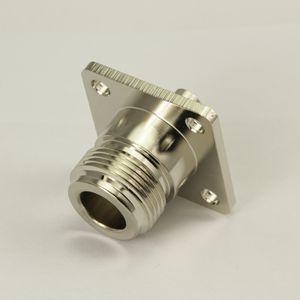 China Straight Or Right Angle Type N Female Flange Mount Connector 2 Hole 4 Hole for sale