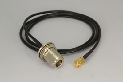 China Black N Female To SMA Male Cable Assembly With N Type Female Connector for sale