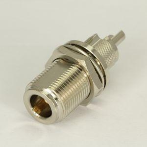 China Bulkhead Female N Type Coax Connector 0~11GHz Frequency 500 Times Durability for sale