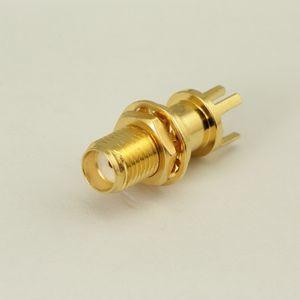 China Nut 18GHz SMA RF Connector Beryllium Copper Female Or Jack Bulkhead for sale