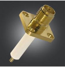 China Female SMA RF Connector Receptacle Flange Panel Mount With Long Insulator for sale