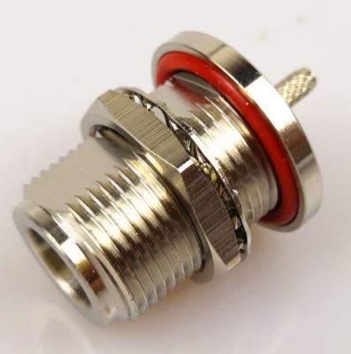 China Customized N Type Coax Connector Brass Material Gold / Nickel Plated For RF for sale
