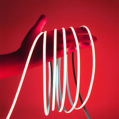 China 8mm 320leds Red Flexible COB Led Strip Light for Cabinet Bedroom Kitchen Lighting DC 12V24V for sale