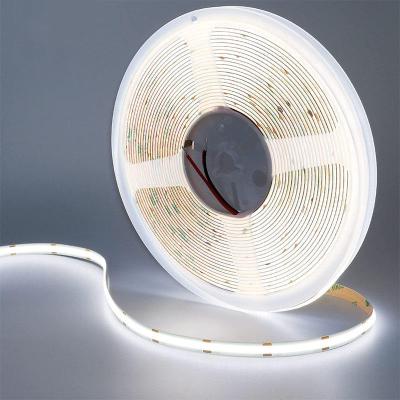 China NO-Waterproof 12V24V 8mm10mm 480Leds 6500K White CE RoHs Flexible COB LED Strip Light for sale
