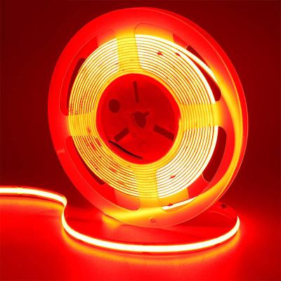 China COB Led Strip Light IP20 8mm 12V24V 480leds Red for Indoor and Outdoor decoration for sale