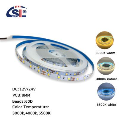 China Epistar DC12V24V 8mm10mm 60leds SMD2835 Led Strip Light for TV Backlight Cabinet for sale