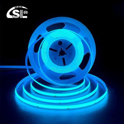China 320Leds High Brightness Ice Blue COB Led Strip Light CE RoHs IP20 8mm Width 12V24V for sale