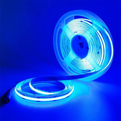 China Lighting High Brightness DC12V24V 480leds 8mm Ice-Blue COB Led Strip Light with 3- for sale
