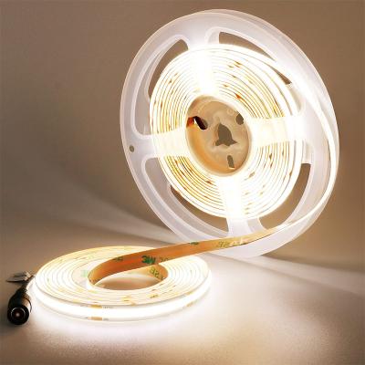 China 8mm10mm width DC12V24V 3000K4000K6500K flexible COB Led Strip Light with Material for sale