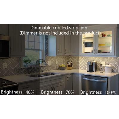 China 8mm10mm width DC12V24V 3000K4000K6500K flexible COB Led Strip Light with Material for sale