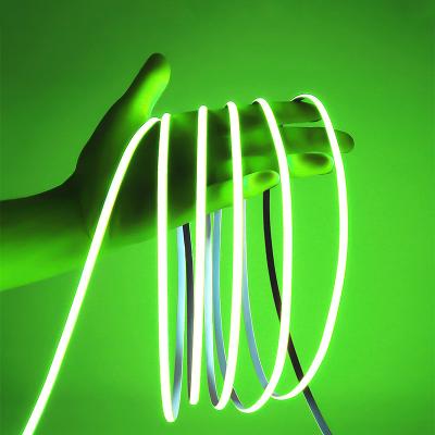 China Long-lasting COB Led Strip Light IP20 8mm 12V24V 320leds Green for Outdoor Indoor for sale